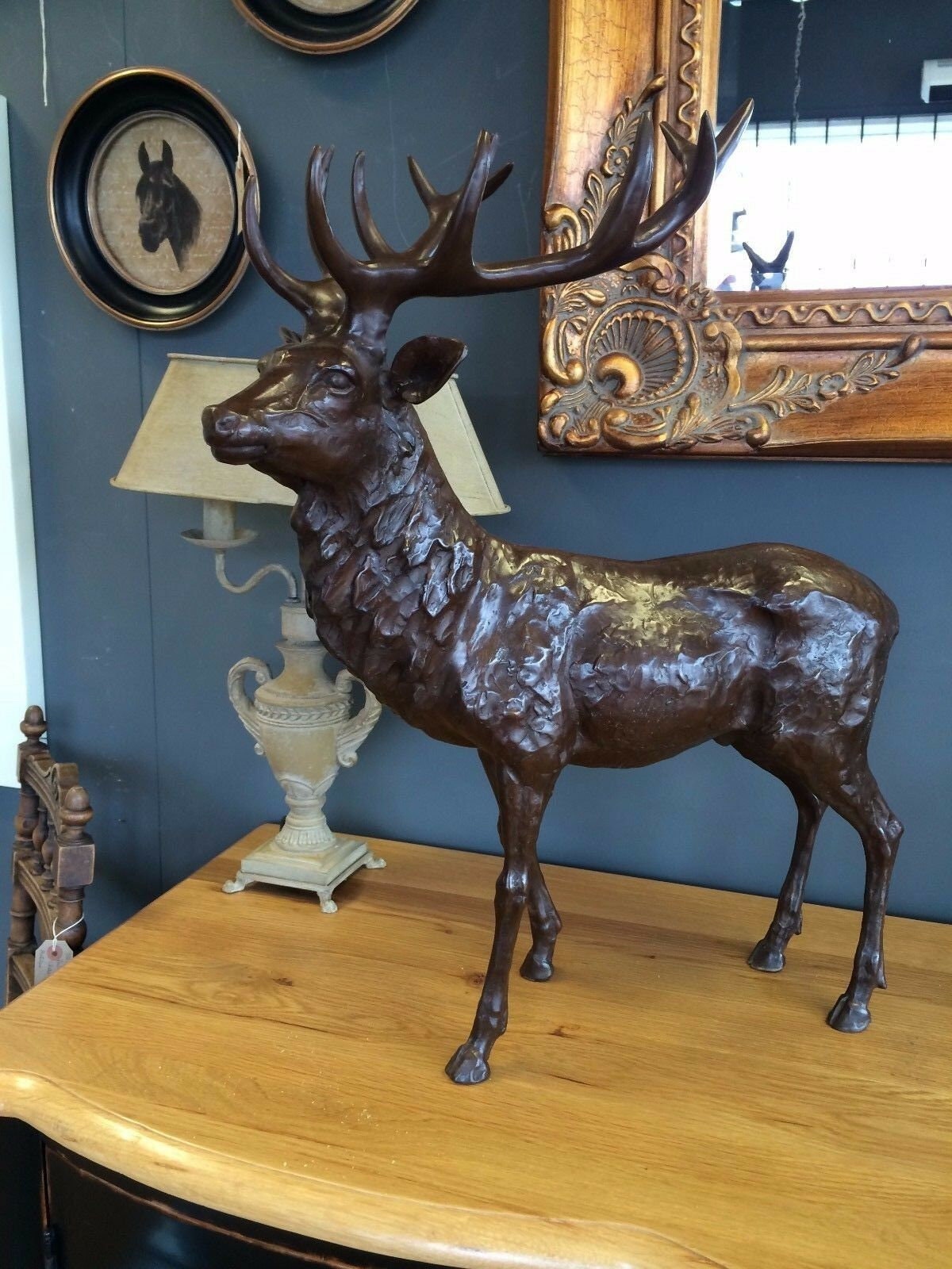 Bronze Stag Sculpture Real Bronze Stag Large Red Deer Figure - Etsy