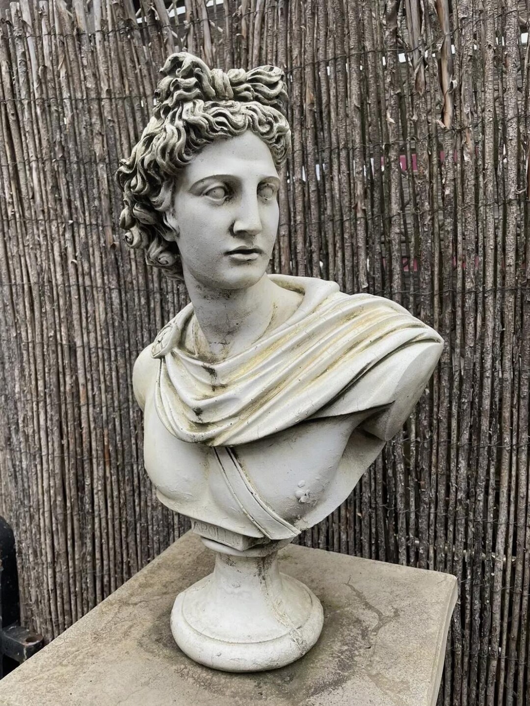 Stone Apollo Bust Figure Statue Vintage Reconstituted Stone Ornament of Apollo - Etsy UK