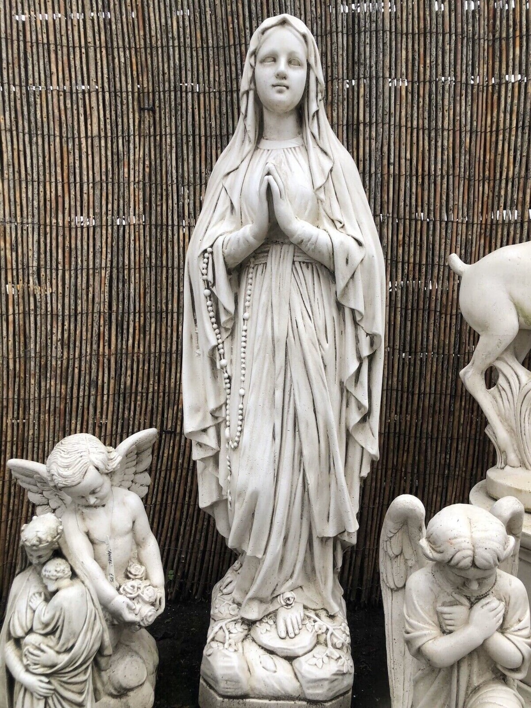 Large Stone Statue of Virgin Mary Big Sculpture of Mother Mary - Etsy