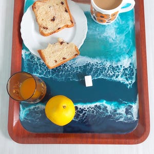 Ocean Wave Serving Tray in Epoxy Resin - Etsy