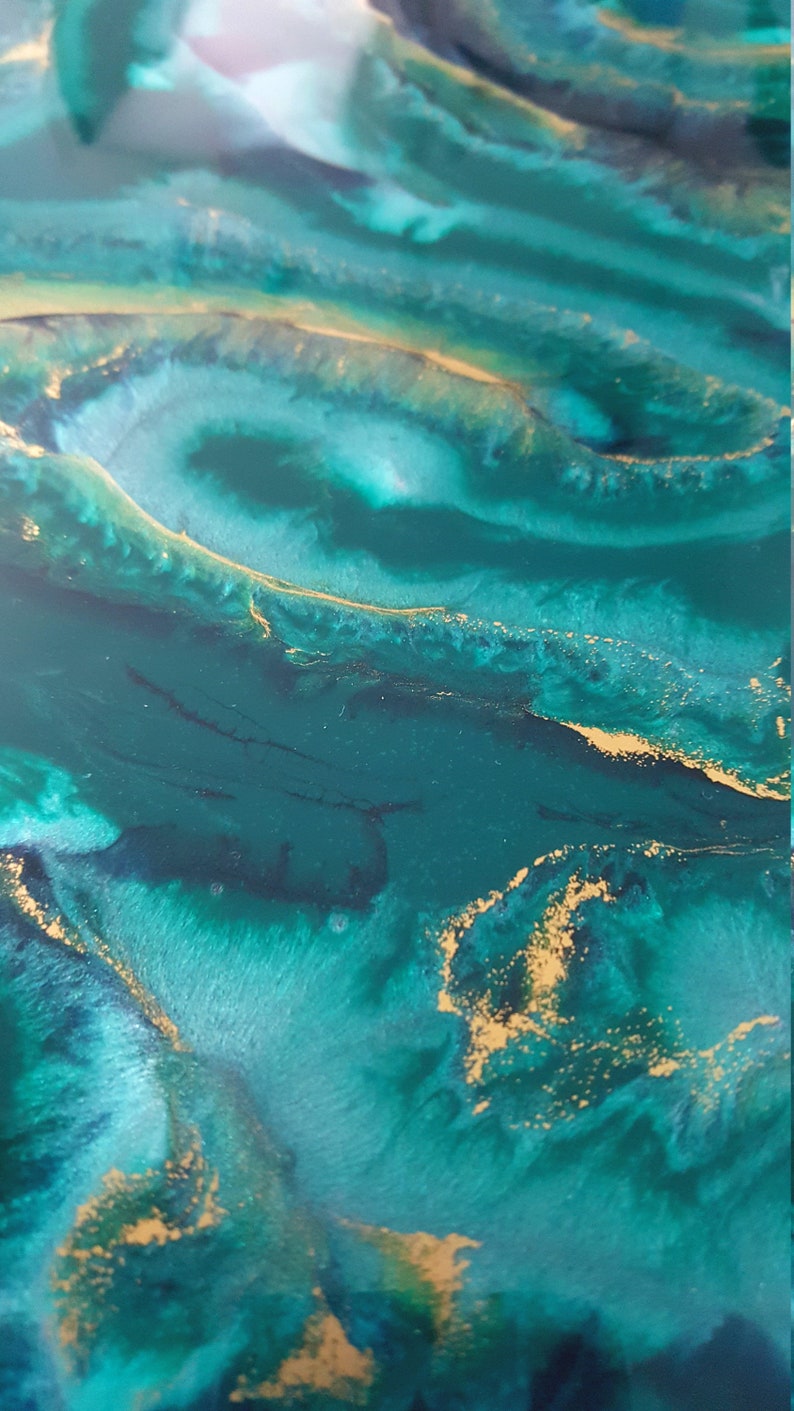 Green Large Resin and Wooden Serving Tray - Etsy