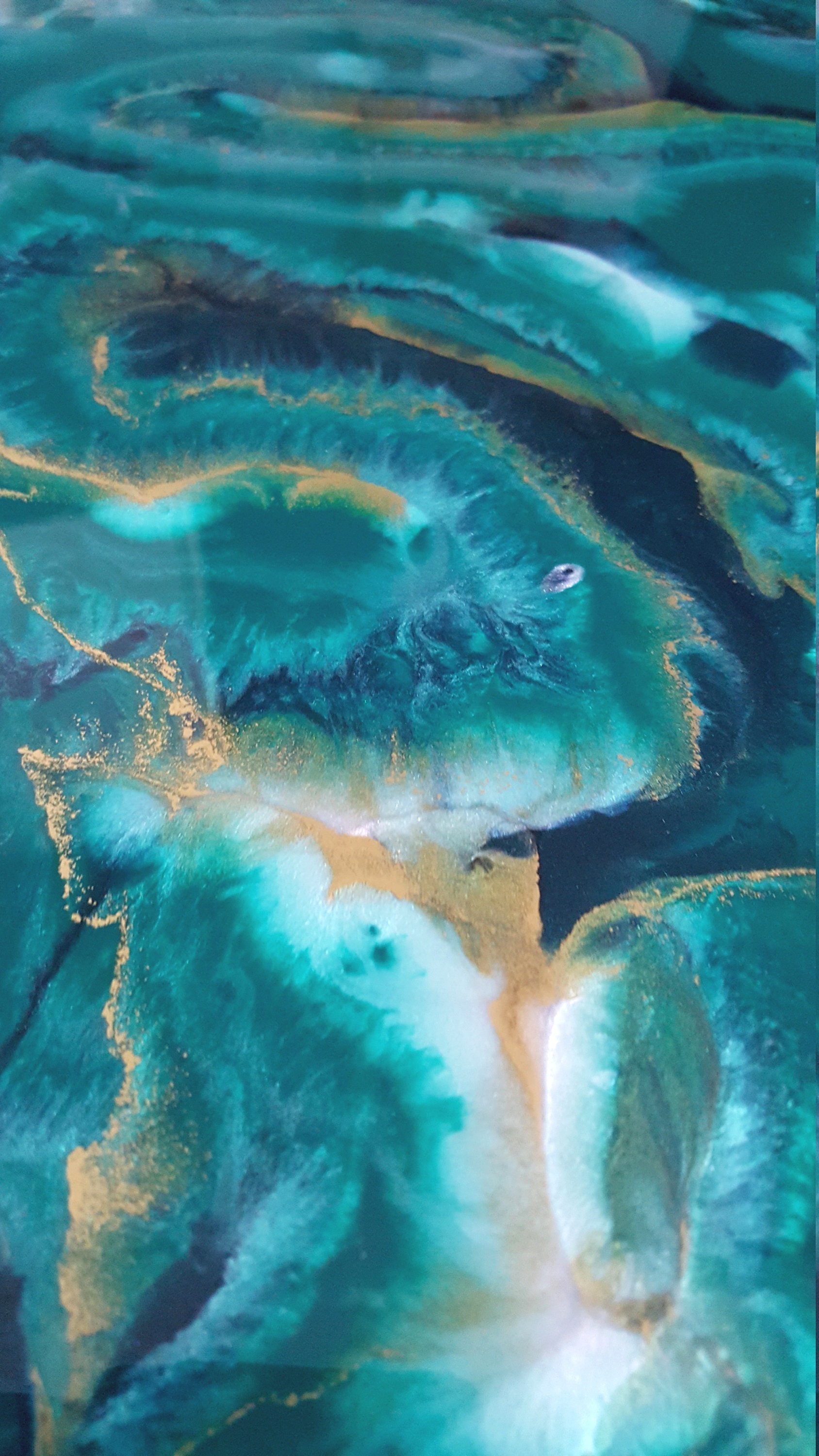 Green Large Resin and Wooden Serving Tray - Etsy