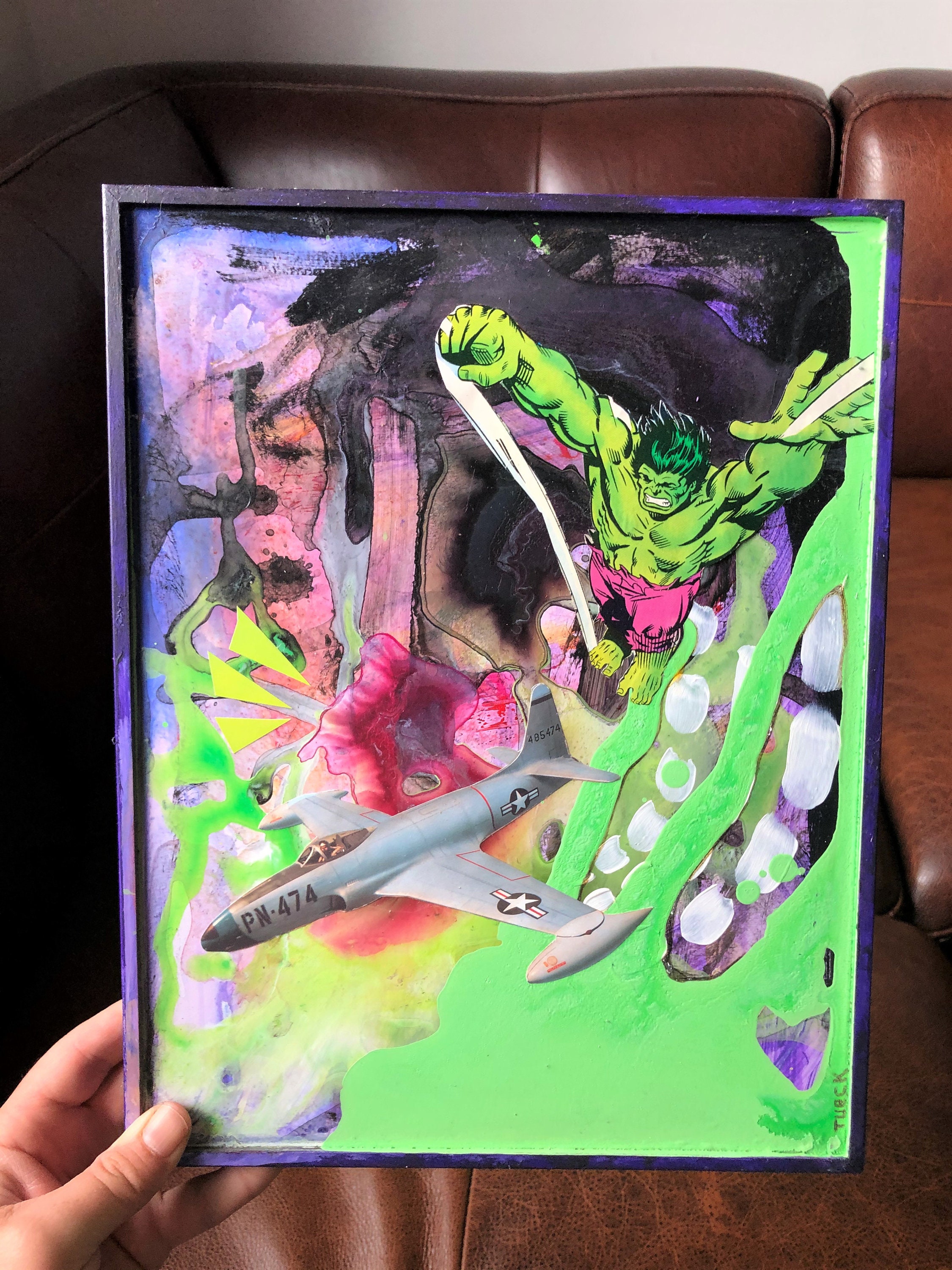 HULK Collage Art Comic Art Mixed Media Contemporary Art - Etsy