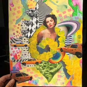 ELIZABETH TAYLOR, Collage Art, Pop Art, Contemporary Art - Etsy