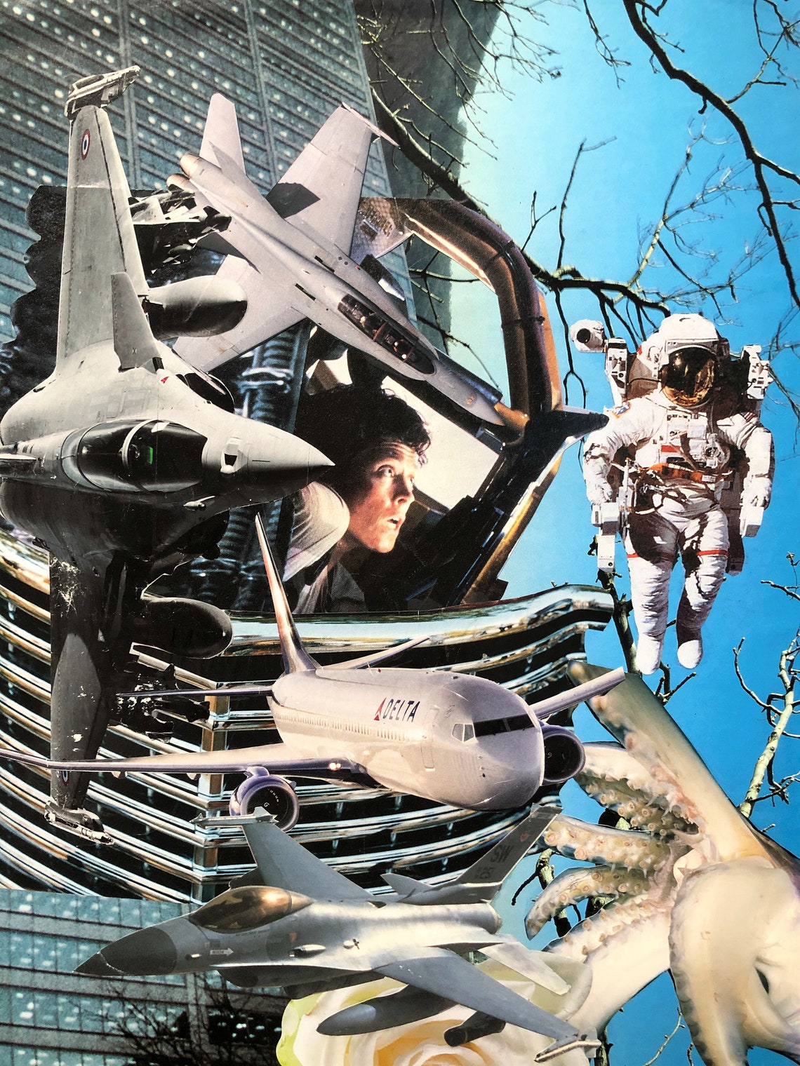 ALIEN, Collage Art, Contemporary Art, Scifi Art, Pop Art, Movie Art - Etsy