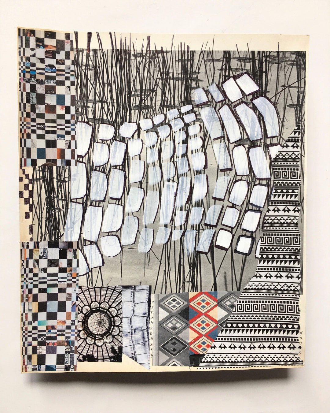 DISTORTION, Collage Art, Contemporary Art, Handmade, Abstract Art - Etsy