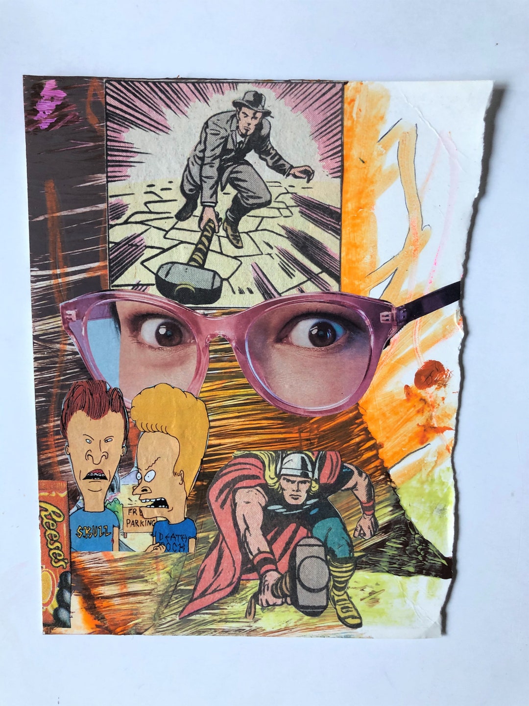 THOR, Collage Art, Abstract Art, Pop Art, Handmade - Etsy