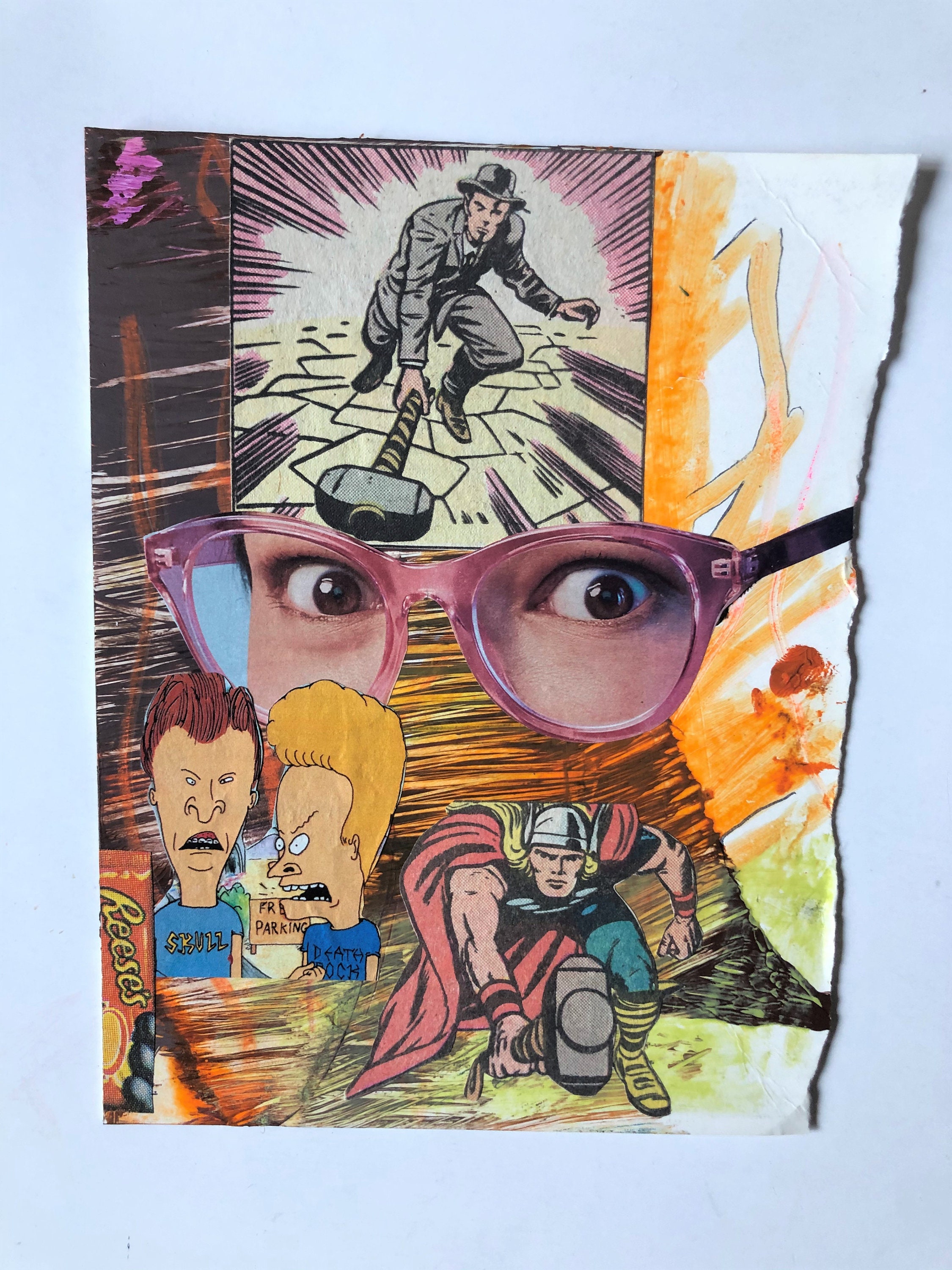 THOR, Collage Art, Abstract Art, Pop Art, Handmade - Etsy