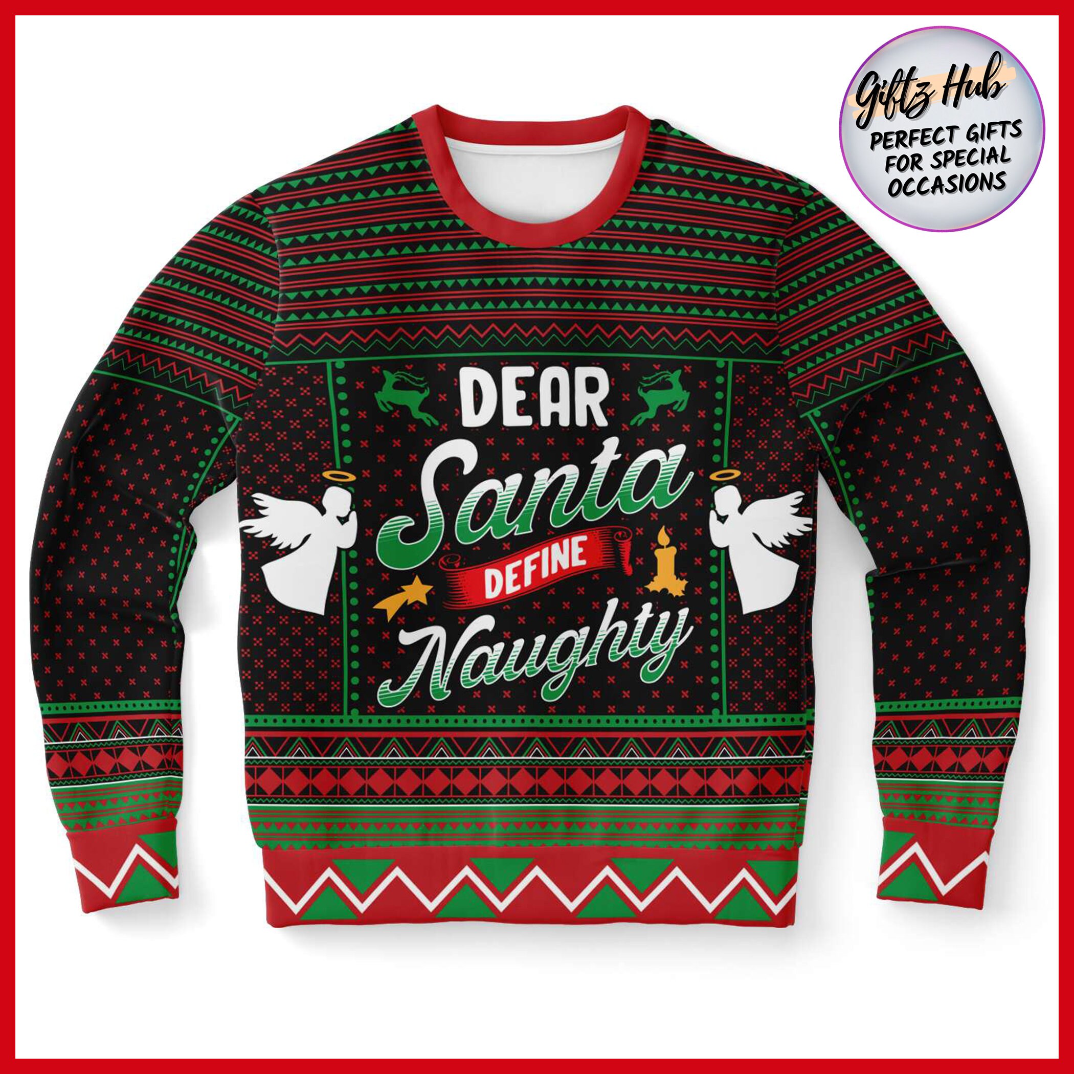 Dear Santa Define Naughty 3D Sweater sold by Deepak Arora | SKU ...