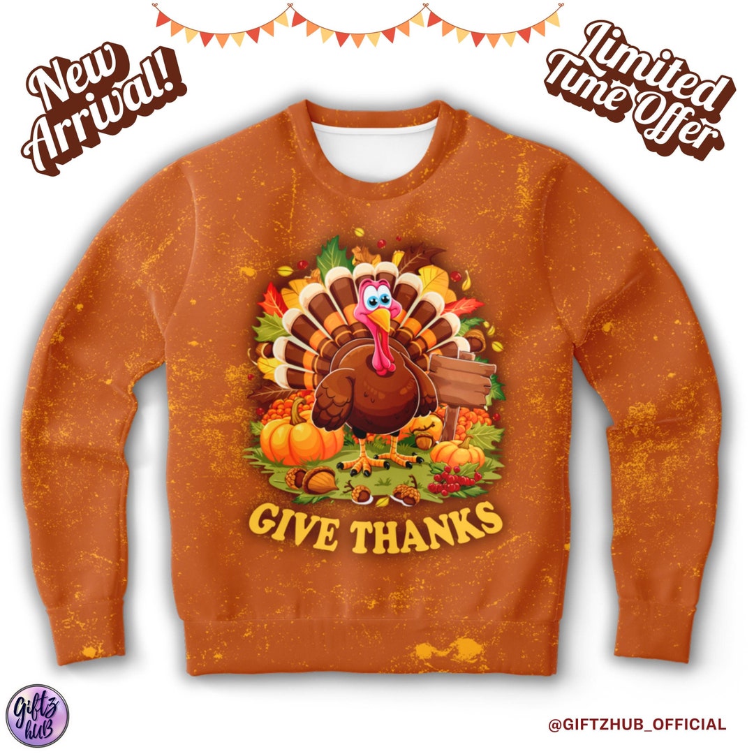 Funny Turkey Thanksgiving Sweatshirt, Women's Fall Sweater - Etsy