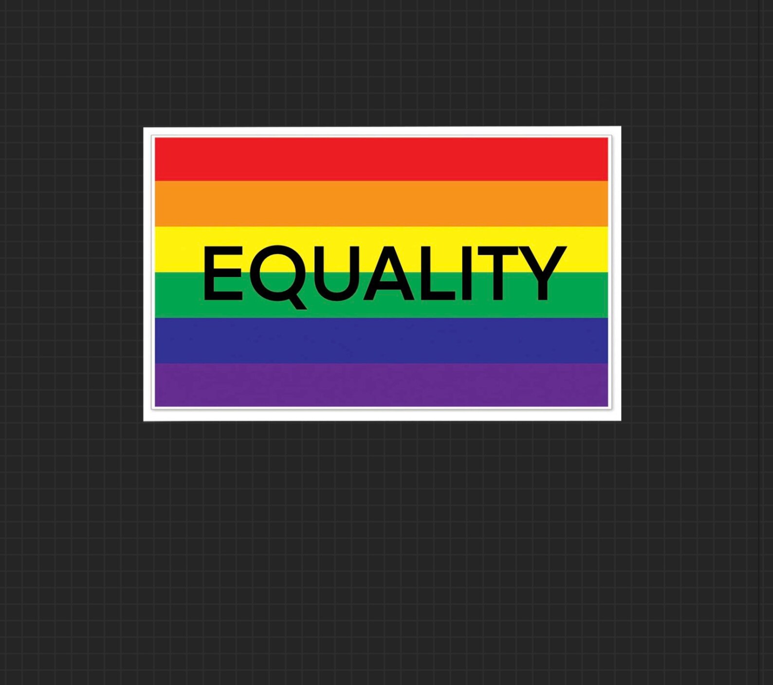 Pride flag sticker equality stickers rainbow laminated | Etsy