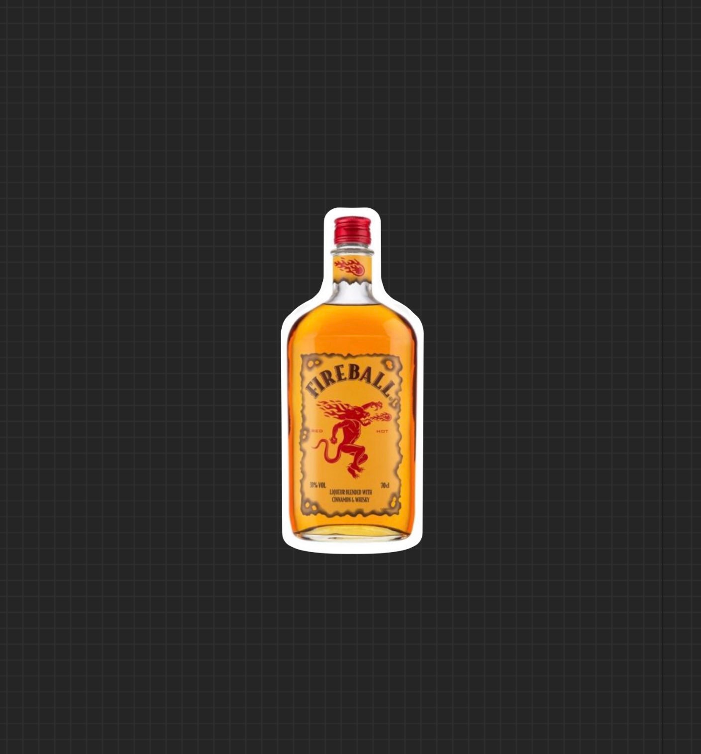 Fireball liquor sticker cinnamon alcohol bottle stickers | Etsy