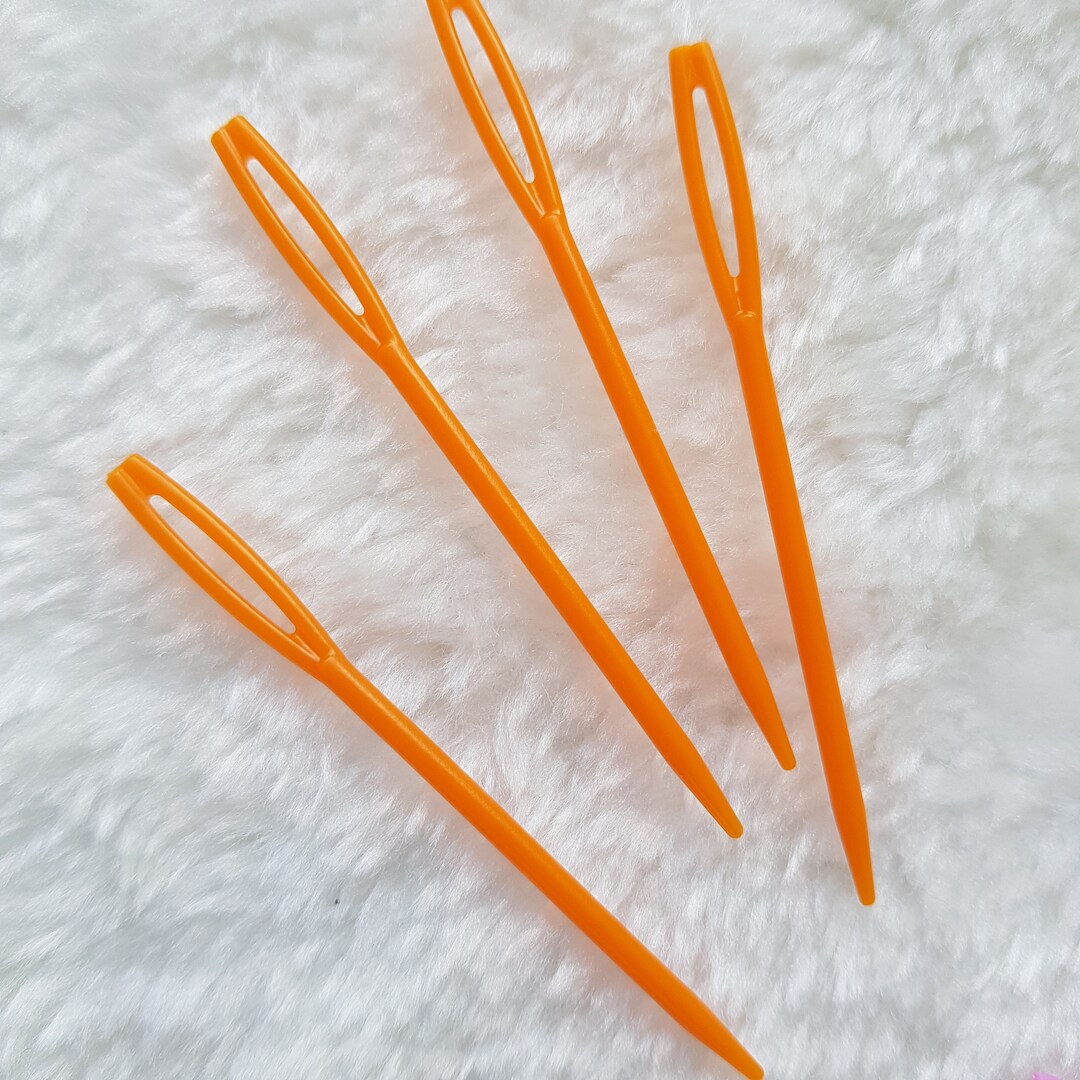 Plastic Needles Set of 4 Big Eye Needles Darning Needles Yarn Needles ...