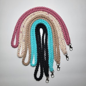 ID Badge Lanyard| Crochet Badge Holder Lanyard| Teacher Badge Holder ...