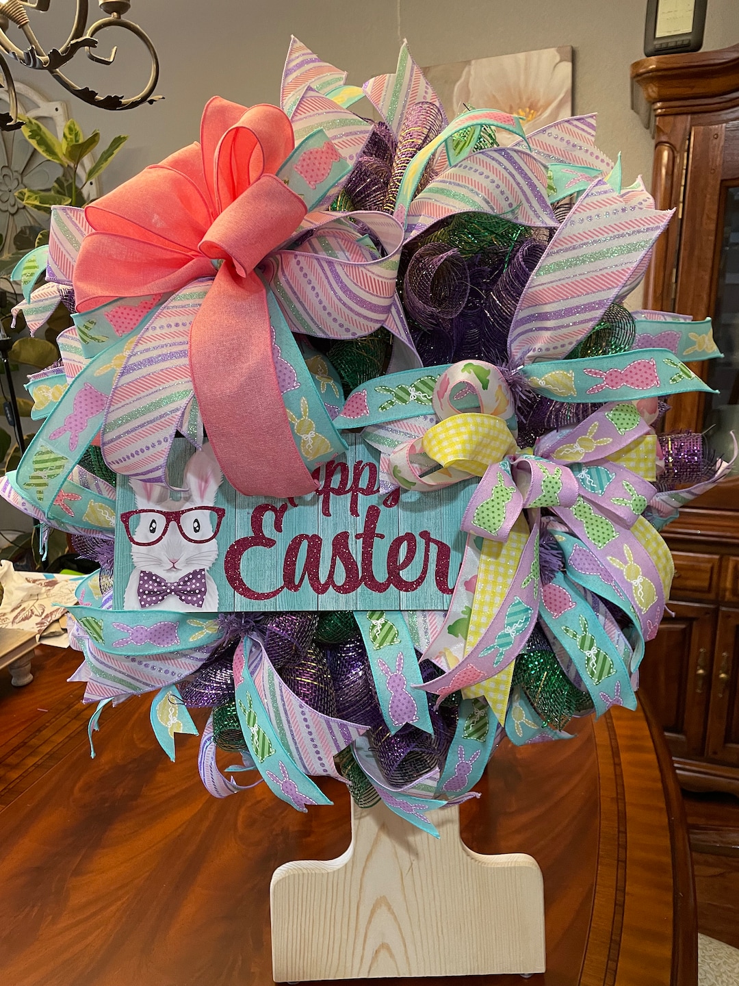 Professor Hopps Easter Bunny Easter Wreath - Etsy