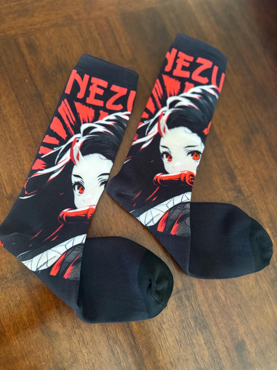 Demon Slayer Nezuko Anime Socks | Japanese Manga Crew Socks | Anime ...