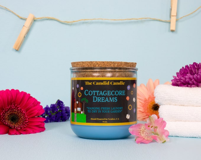 Cottage Core Dreams Candle | Cottagecore Decor | Floral Candle ...