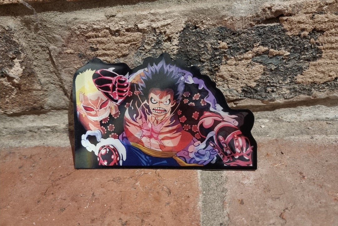 OP Monkey D. Luffy Transform Holographic 3D Sticker Anime Car & Laptop ...