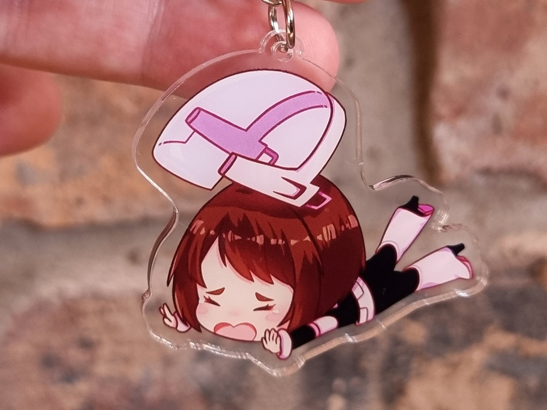 Anime Hero Keychains OCHAKO Izuku & Bakugo Katsuki Lying Down Acrylic ...