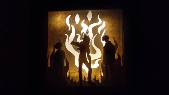 3D MHA League of Villains Lightbox. Shigaraki Dabi and Toga | Etsy