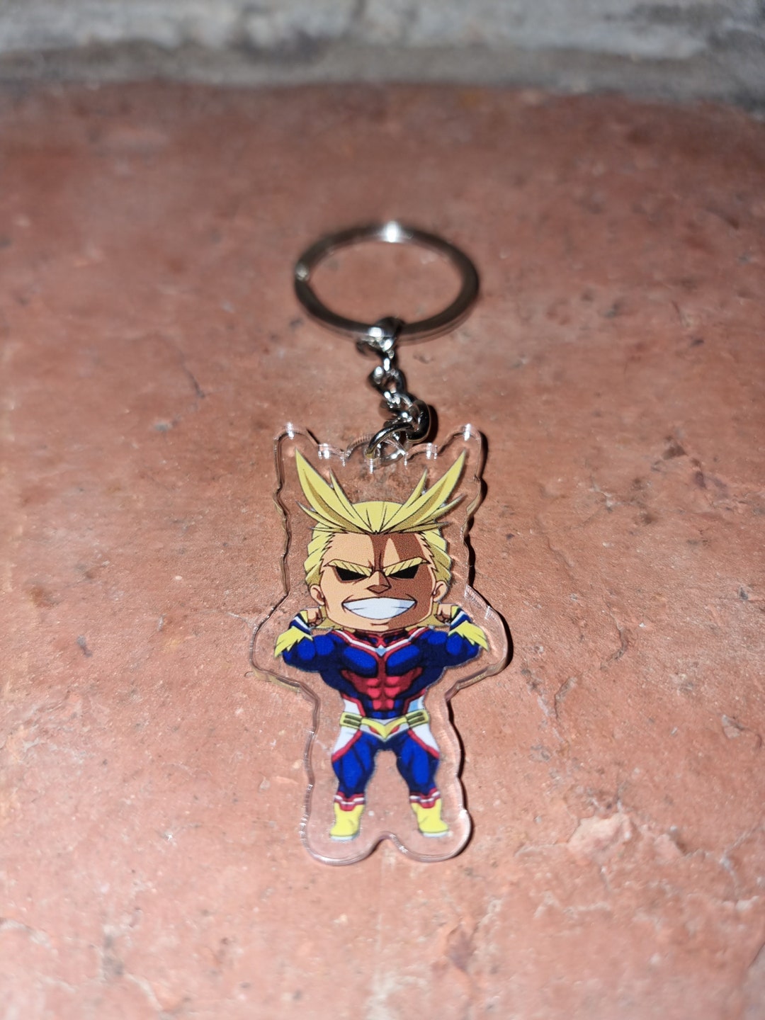 Anime Hero Keychains All Might Double-sided MHA Keychain Matte Finish ...