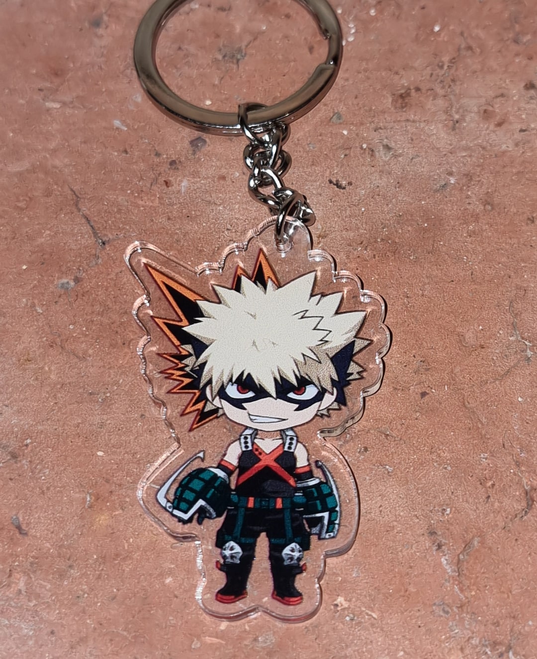 Anime Hero Keychains Bakugo Double-sided MHA Keychain Matte Finish ...
