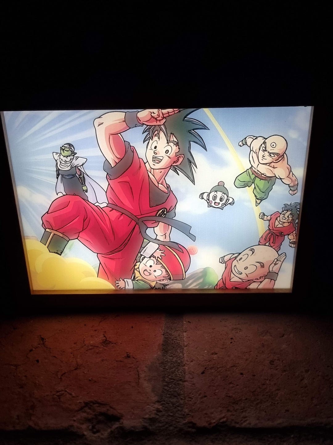 Dragon Ball LED Light Painting Photo Frame Z Warriors Anime Night Light ...