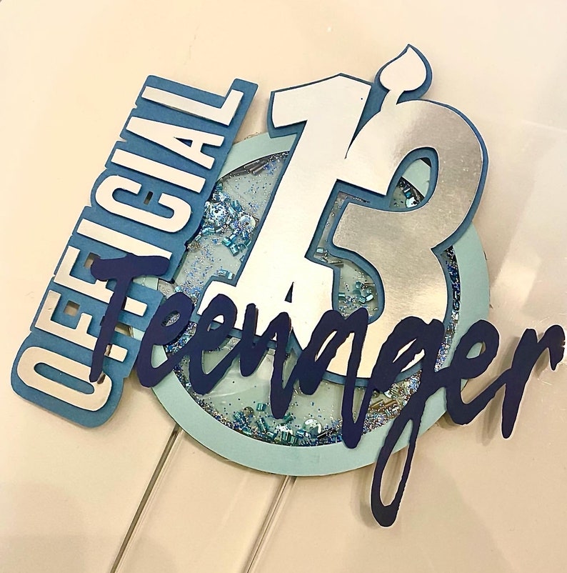 Official Teenager 13 Shaker Cake Topper - Etsy