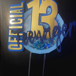 Official Teenager 13 Shaker Cake Topper - Etsy