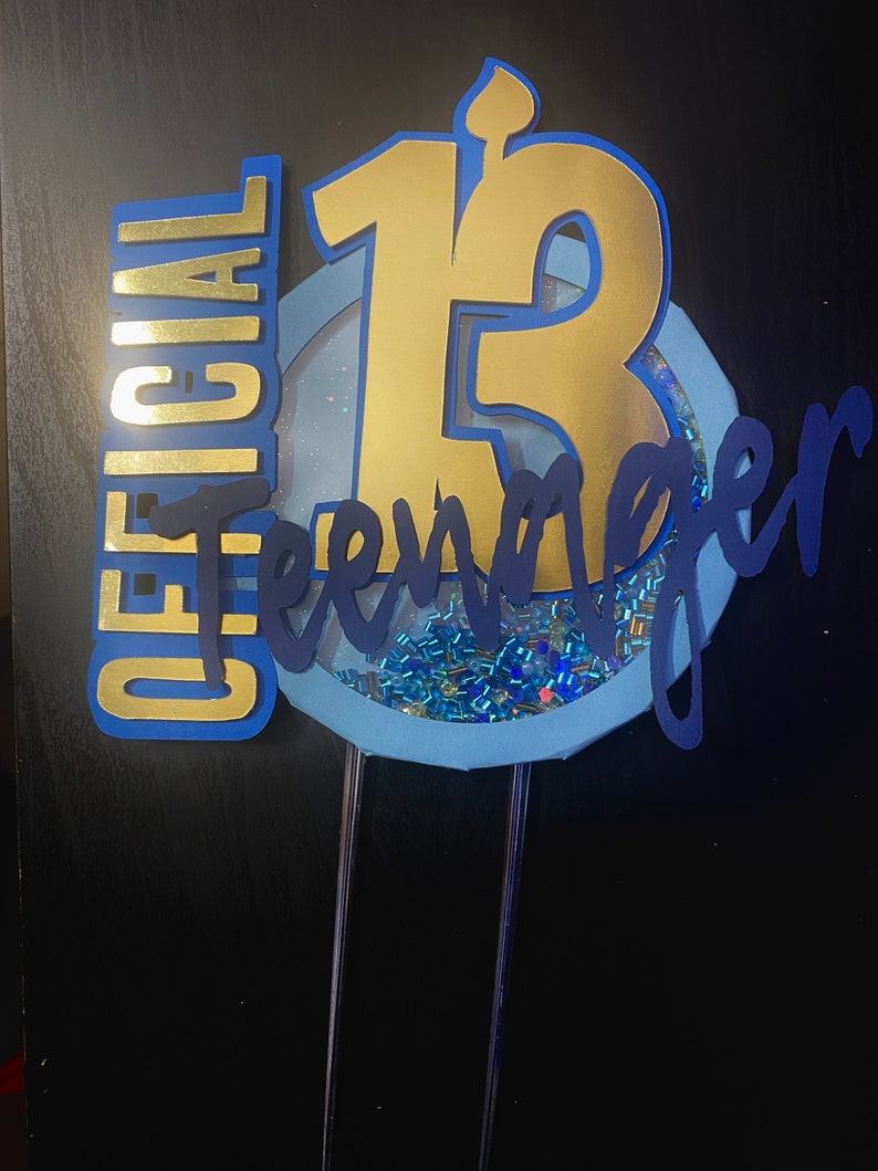Official Teenager 13 Shaker Cake Topper - Etsy