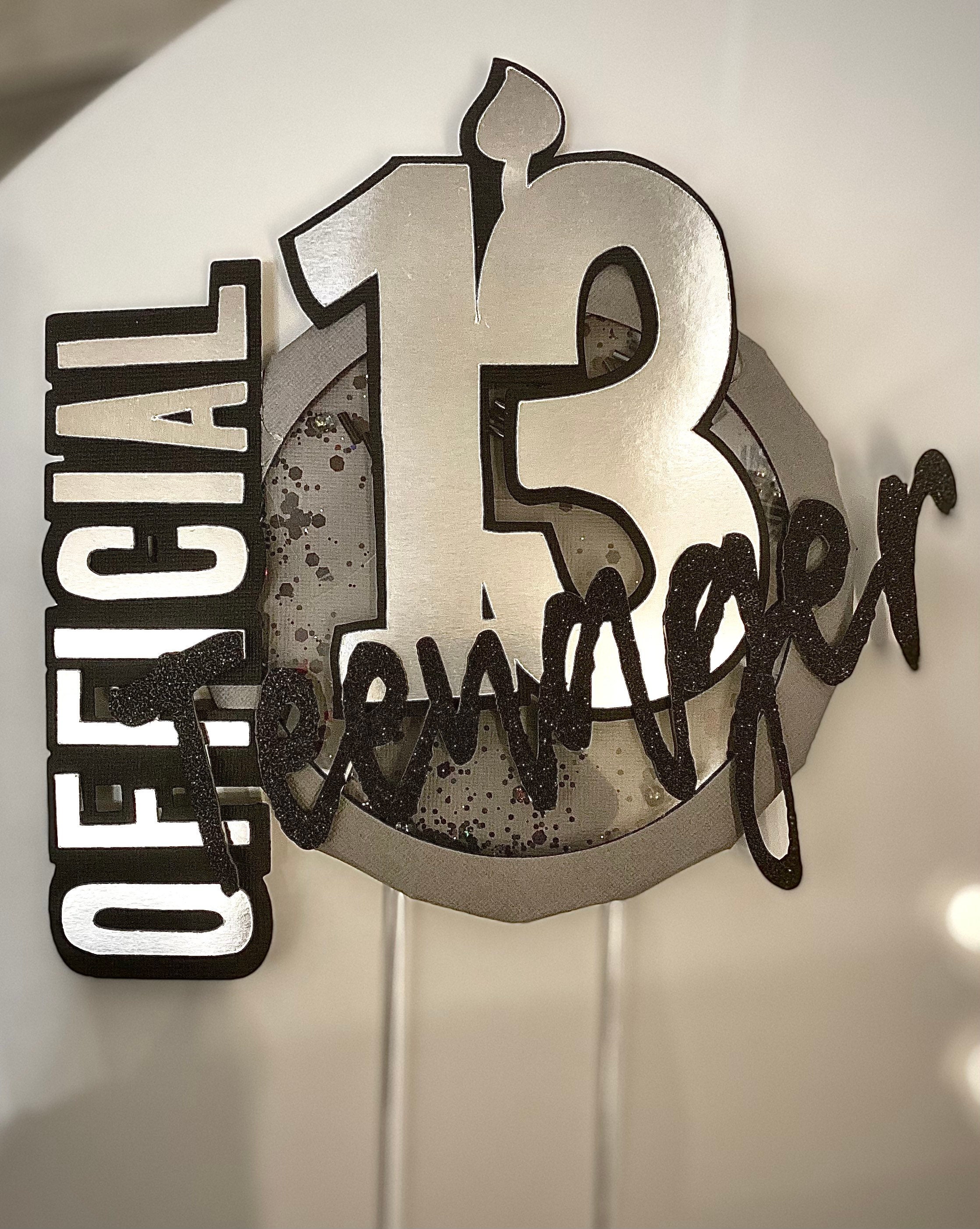 Official Teenager 13 Shaker Cake Topper - Etsy