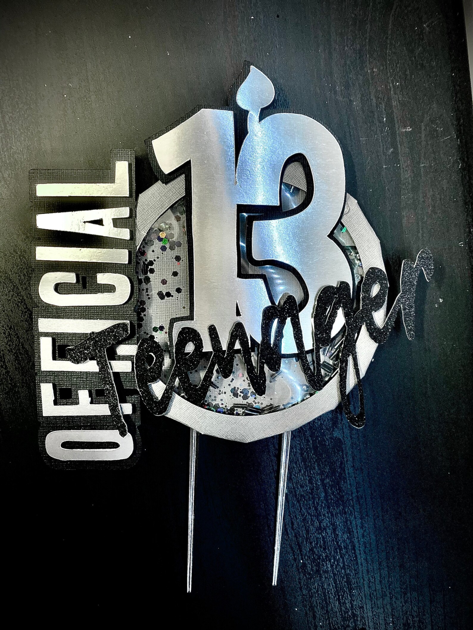 Official Teenager 13 Shaker Cake Topper - Etsy