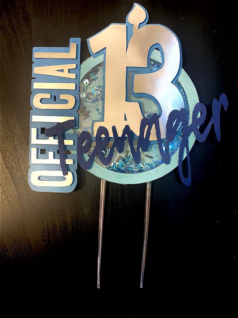 Official Teenager 13 Shaker Cake Topper - Etsy