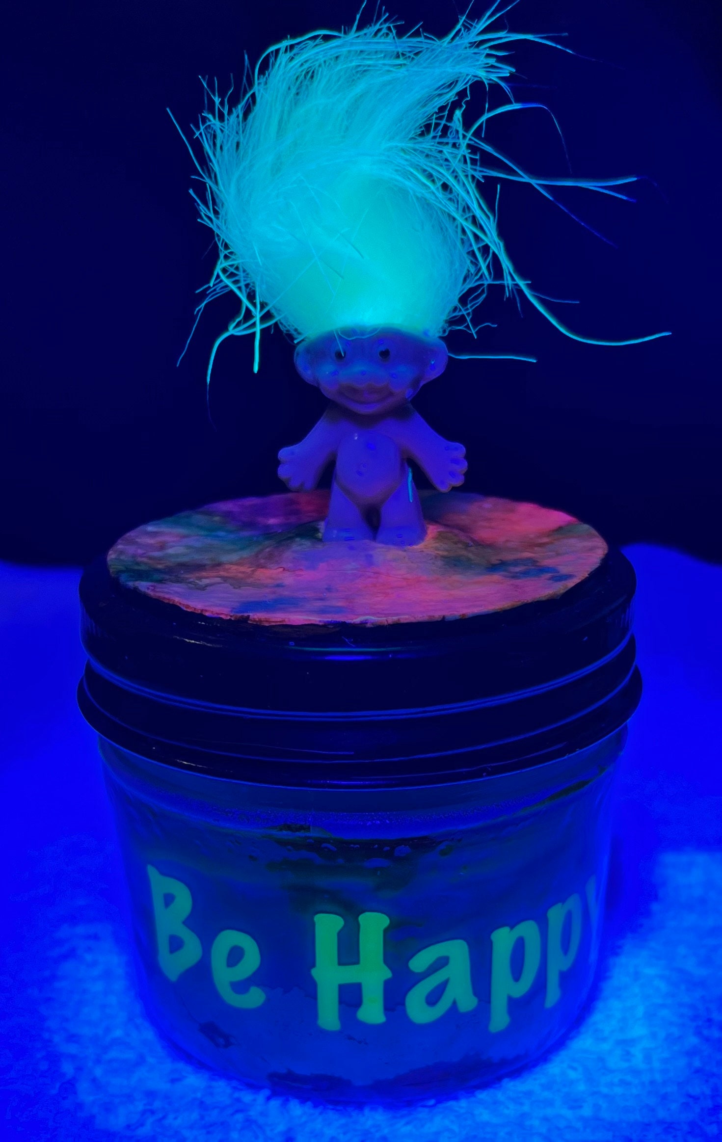 Micro Troll Retro 1970's Vessel marijuana Urn Multi Color Neon - Etsy