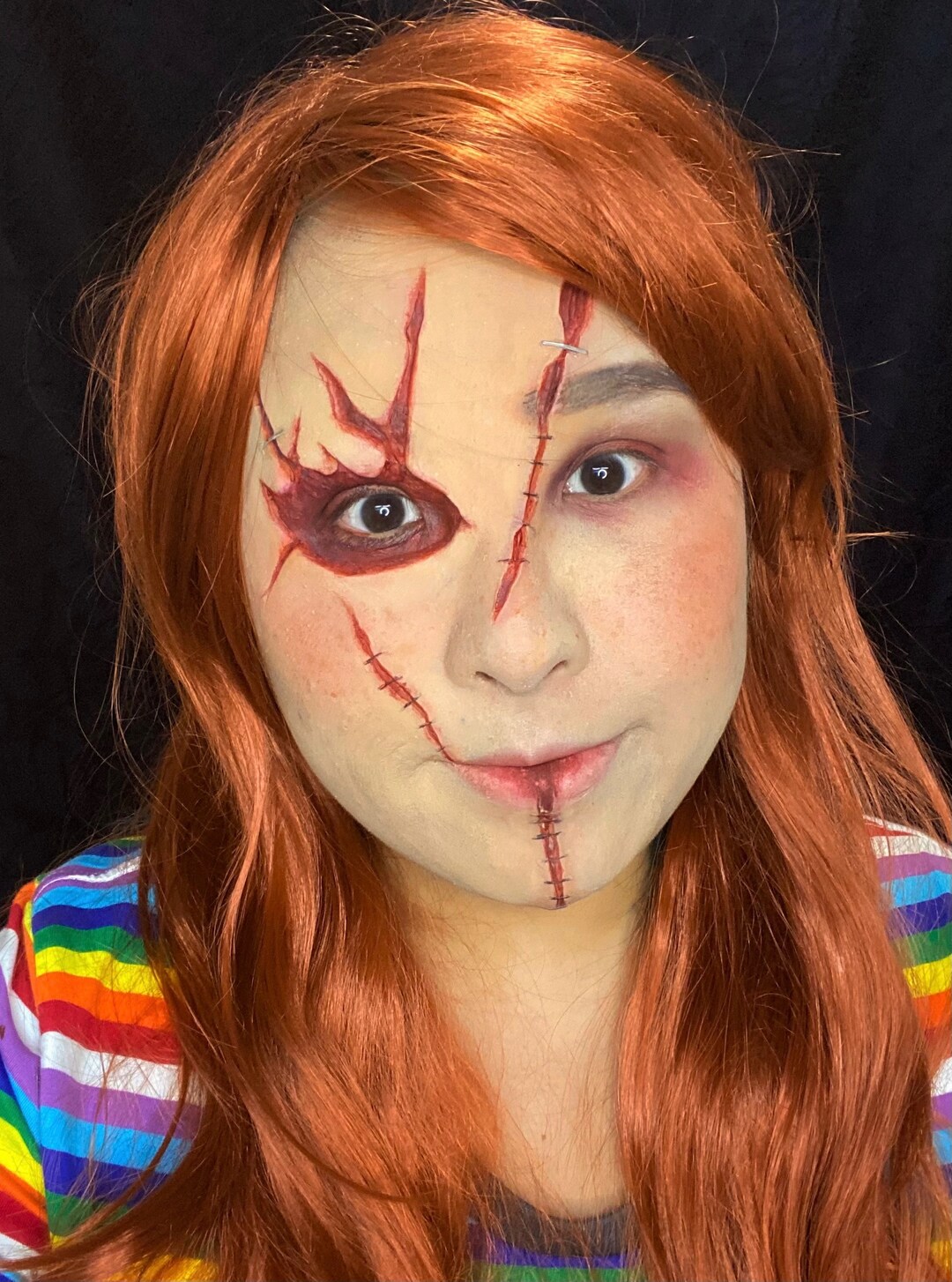 SFX Chucky Doll Inspired Bloodied Eye Silicone Prosthetic | SFX Makeup ...