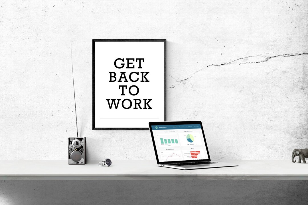 Get Back to Work MOTIVATIONAL Poster Digital Download | INSTANT ...