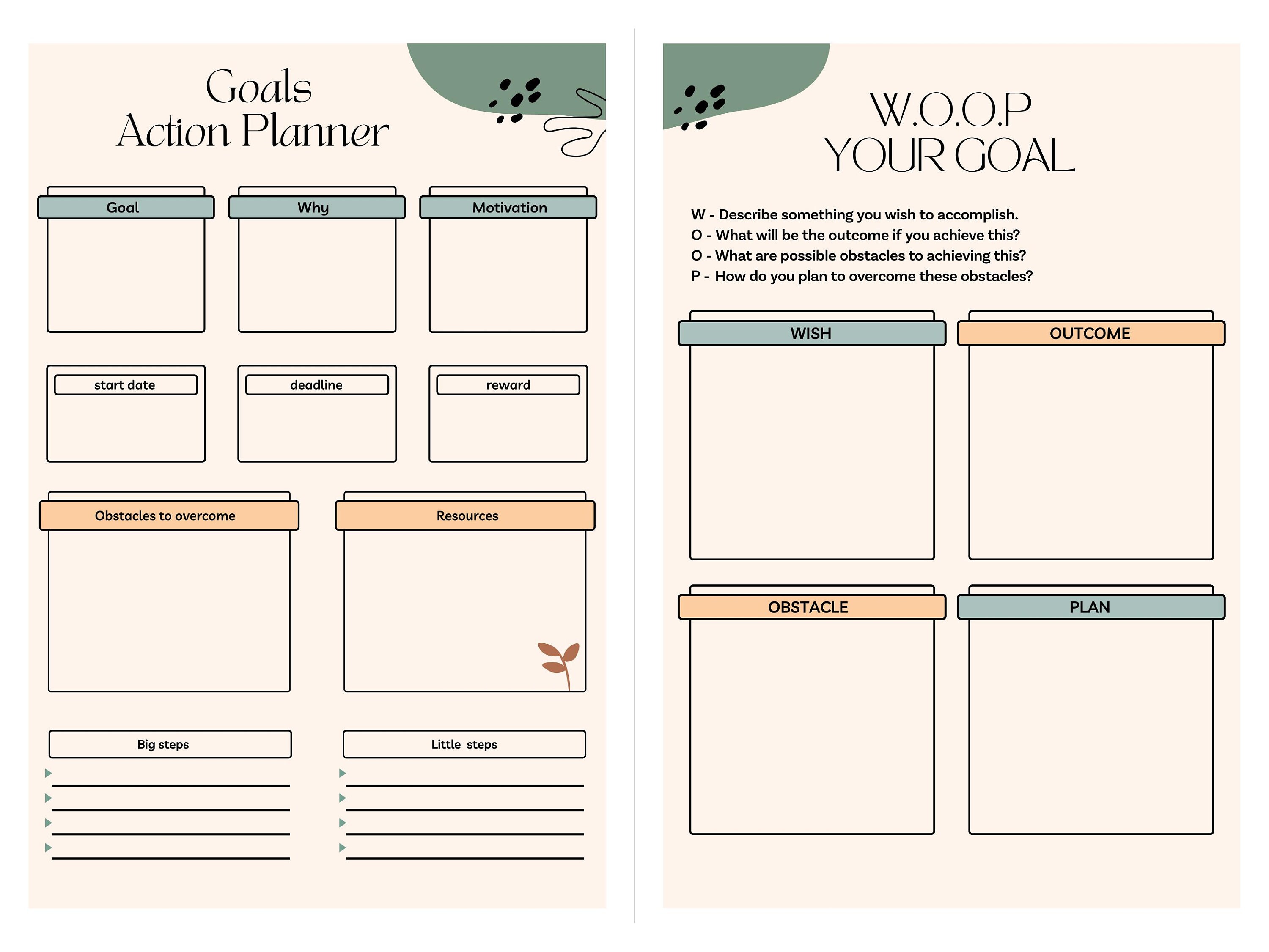Goal Setting Planner - Etsy