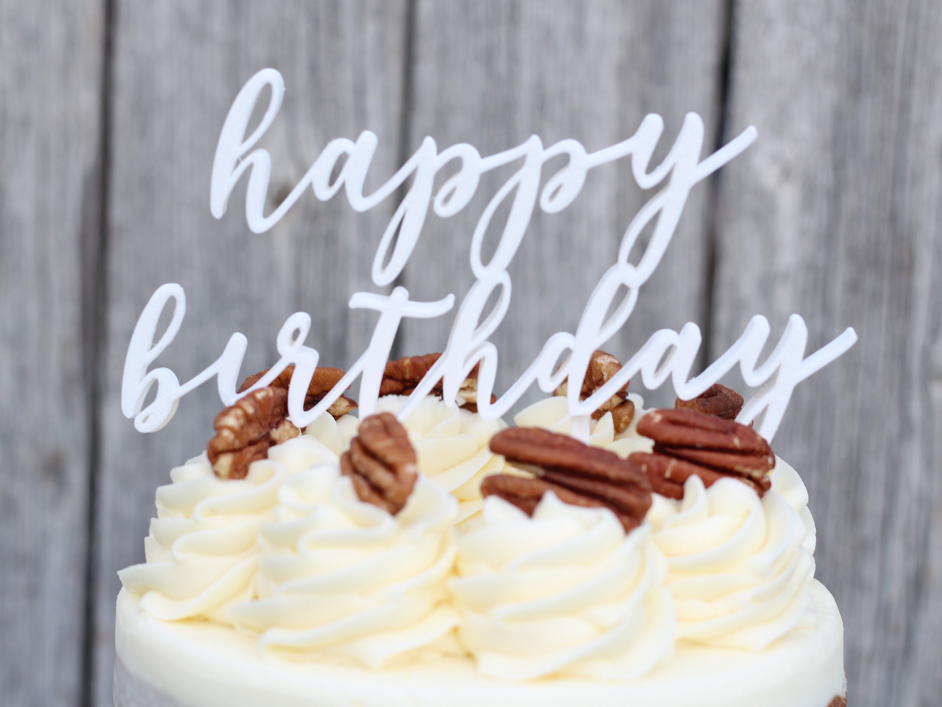 Happy Birthday Cursive Cake