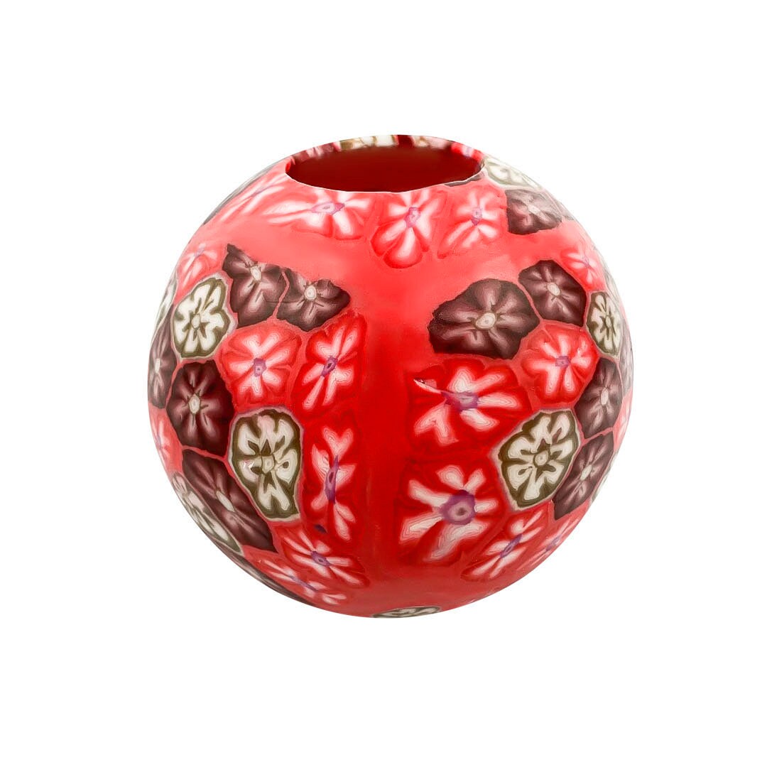 Red Persial Design Ball Candle, Floral Scented Ball Candle, Red Round ...