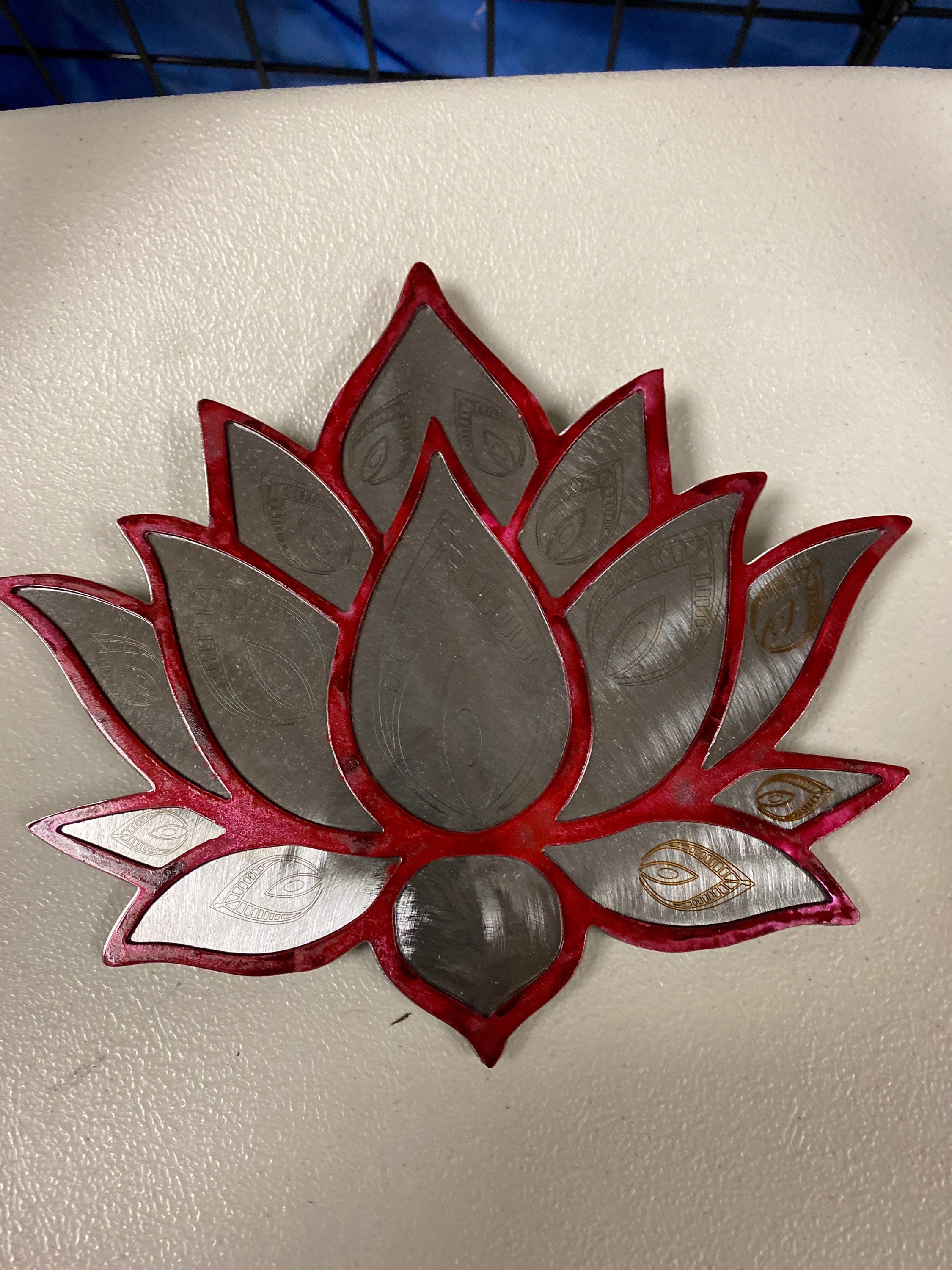 Lotus Flower Metal Art 10”x9” - Etsy