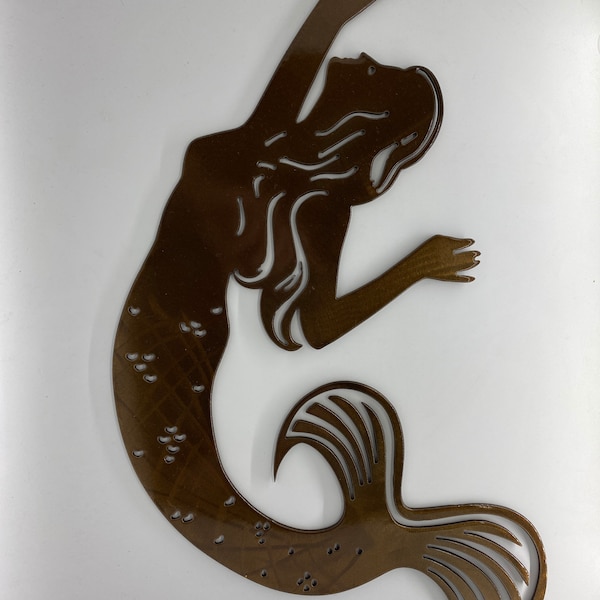 Mermaid Metal Art - Etsy