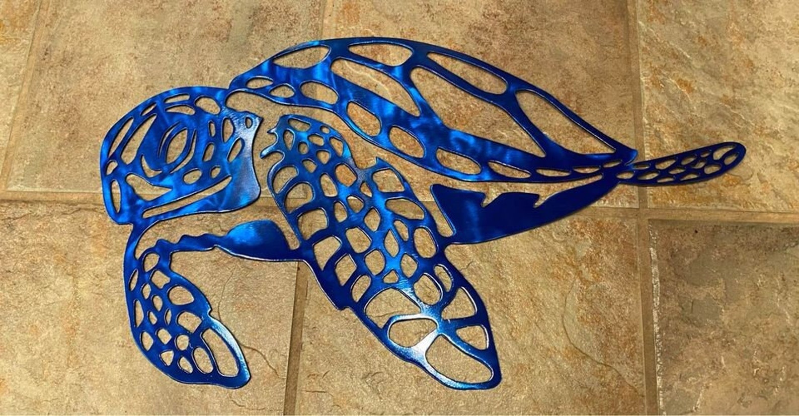 Sea Turtle Metal Art 25”x16” - Etsy