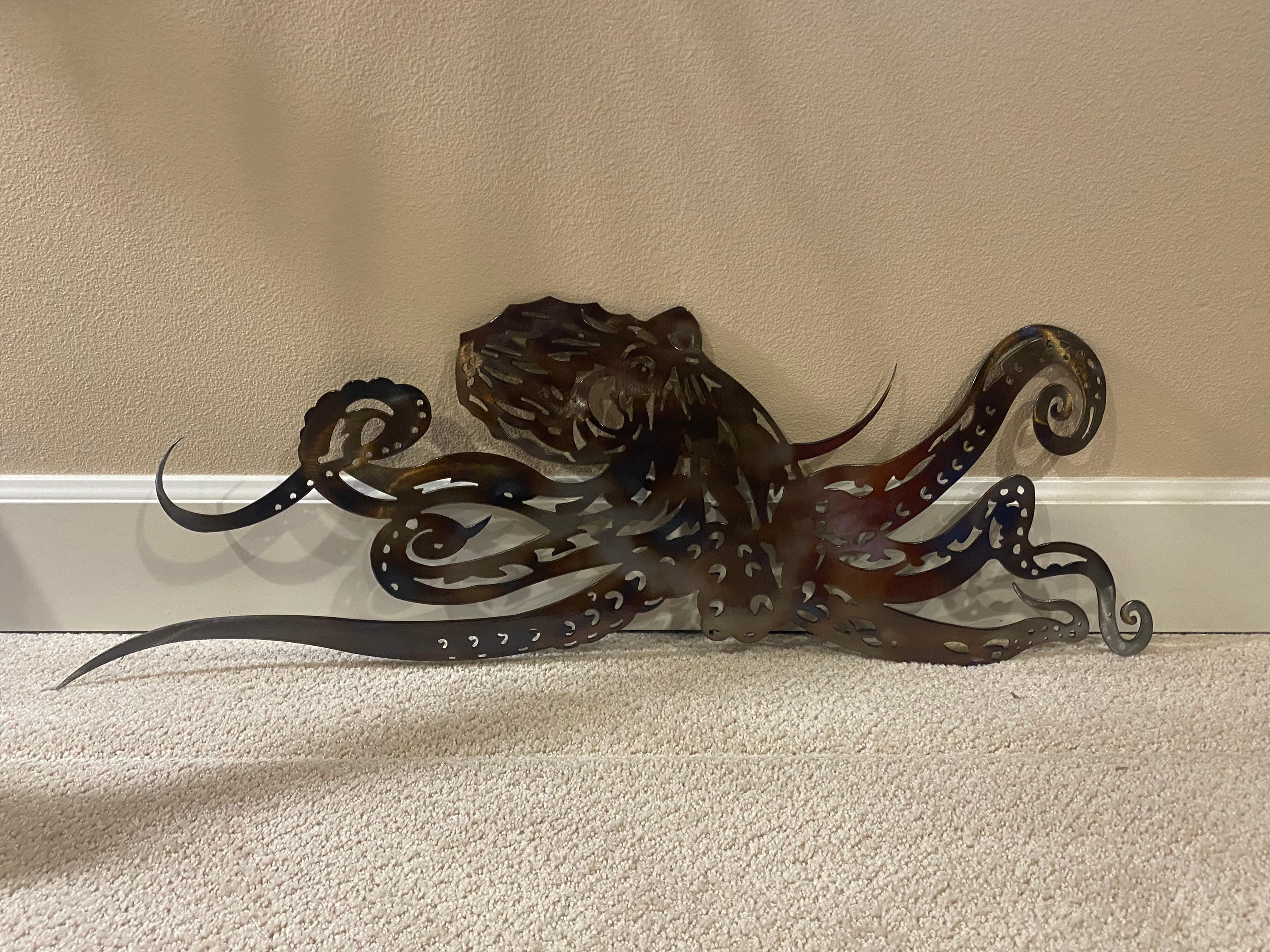 Octopus Metal Art 32”x14” - Etsy