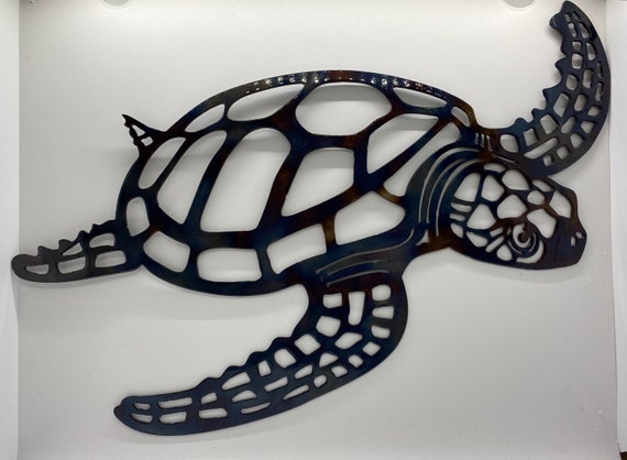 Sea Turtle Metal Art Veteran Made - Etsy