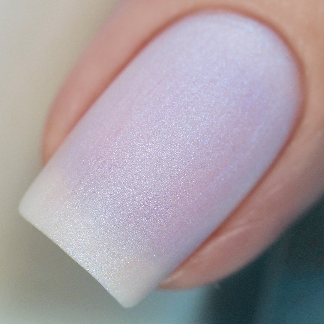 Moonstone Matte White With Blue Undertones Nail Polish - Etsy
