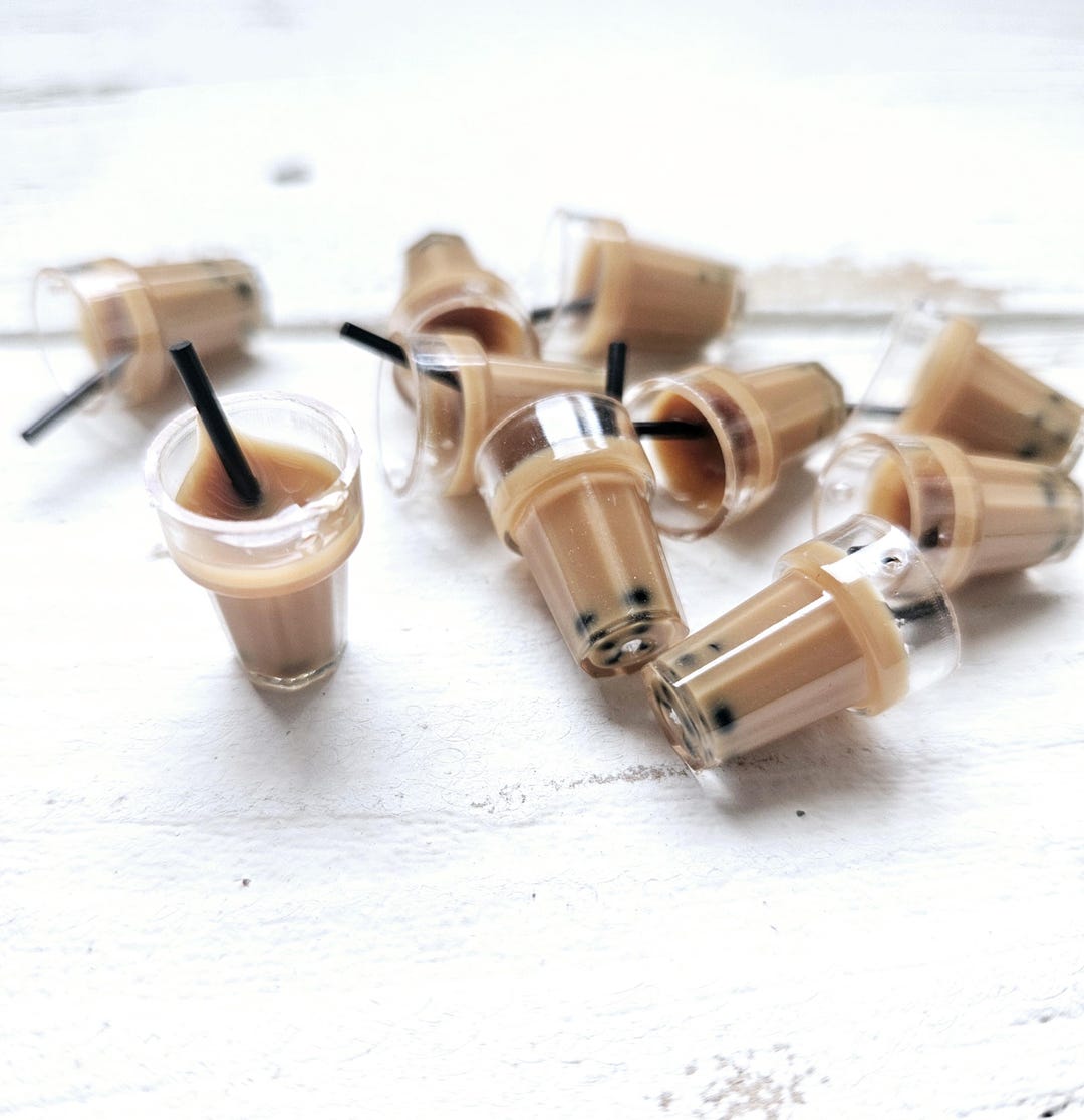 Cute Realistic Bubble Tea Boba Drink Acrylic Beads, Kids Jewelry Diy ...