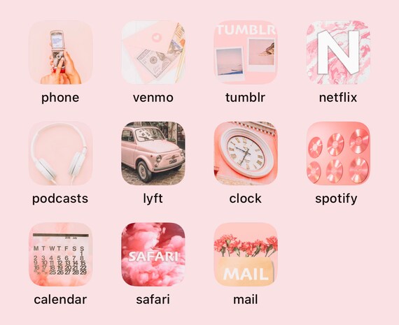 Pink Safari Icons