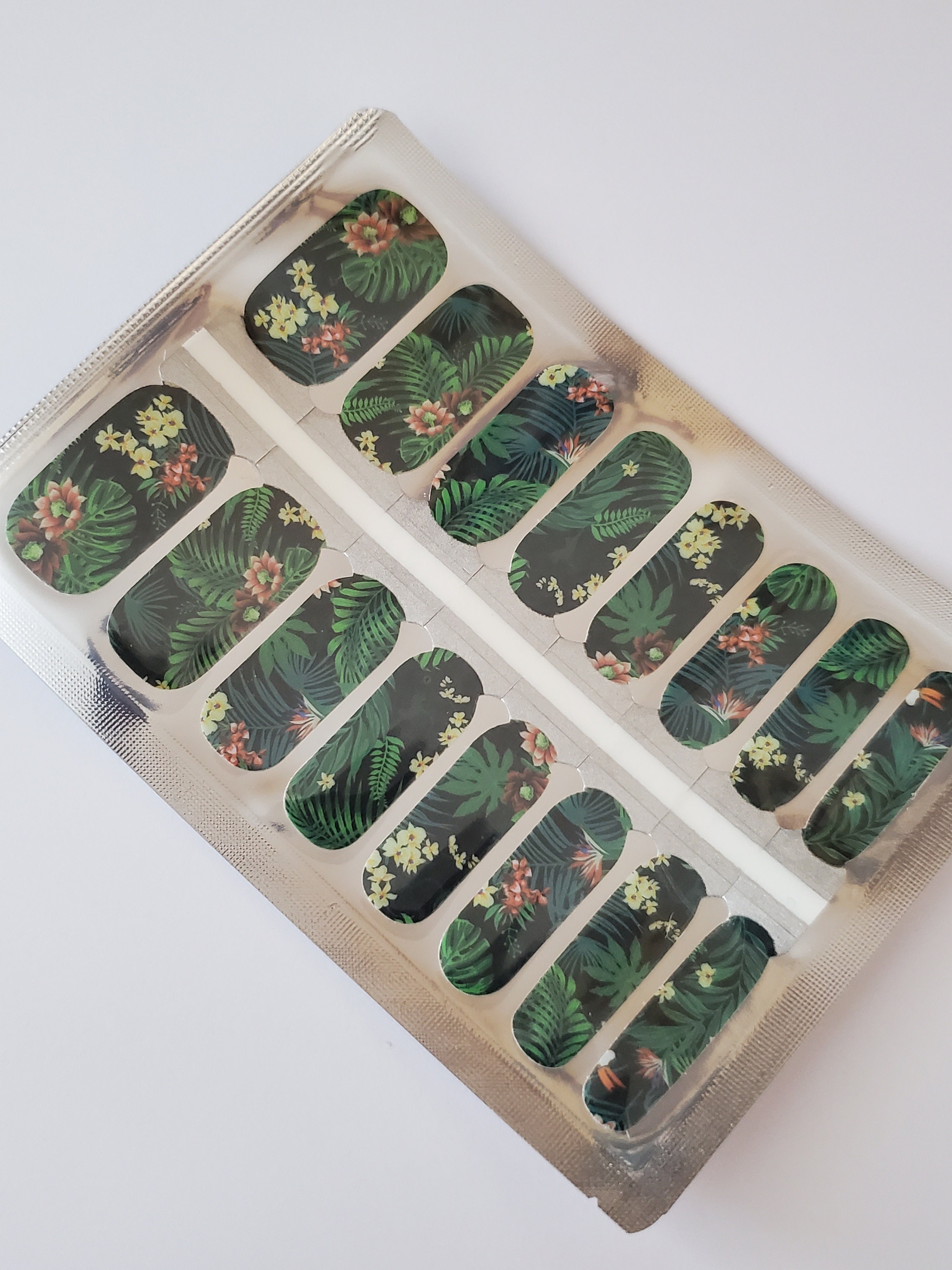 FL019 jungle Gems Green Rainforest Foliage and | Etsy