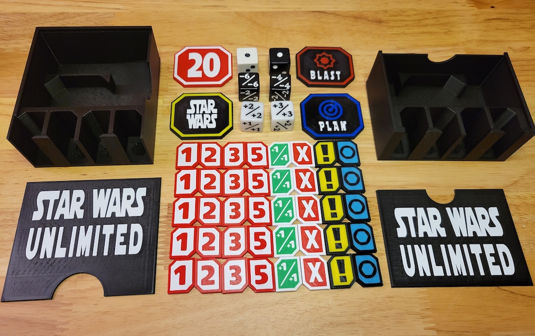 Star Wars Unlimited TCG - Token Set, Dice, & Your Choice of Storage Box ...