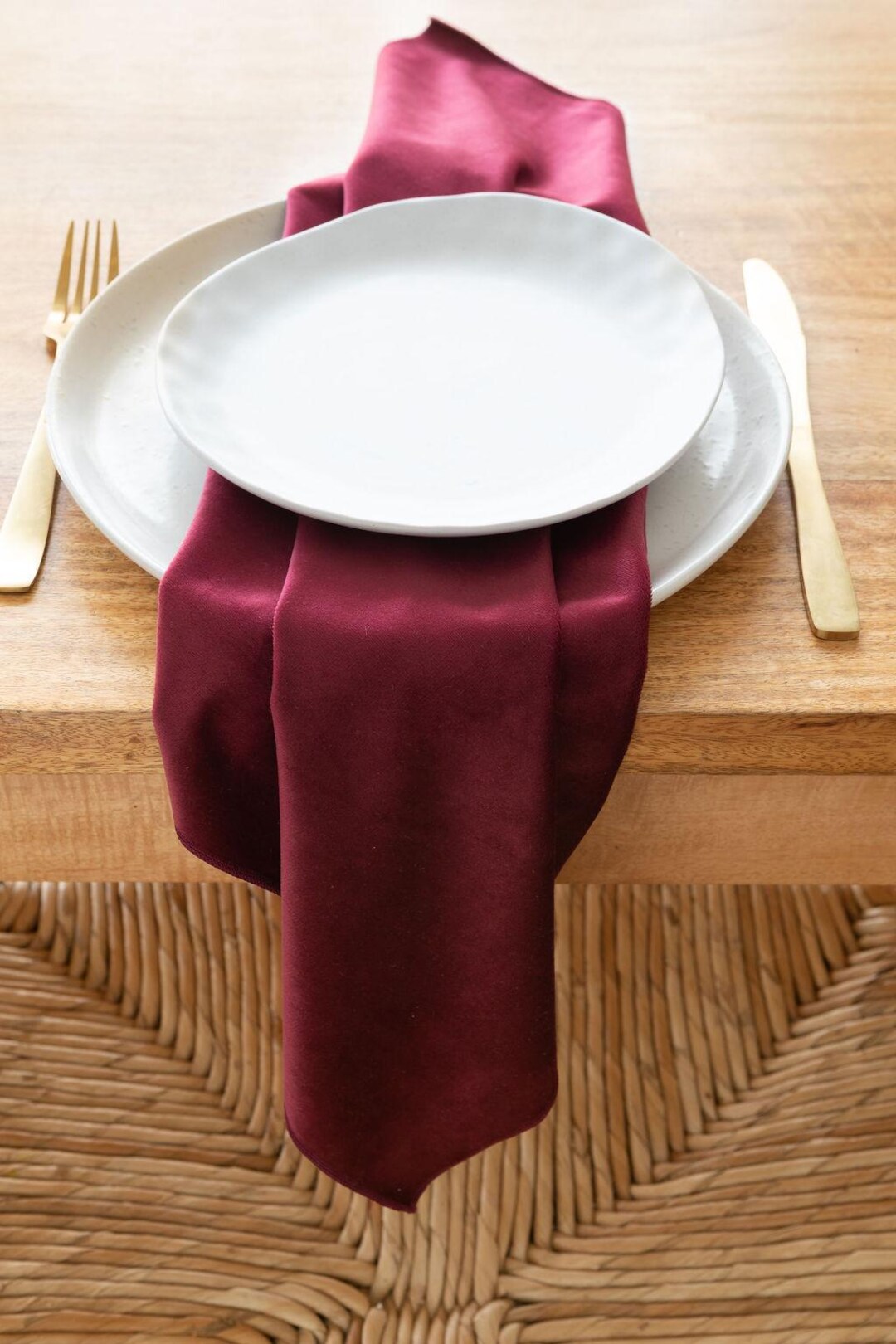 Merlot Red Wine Velvet Napkins - Etsy Australia